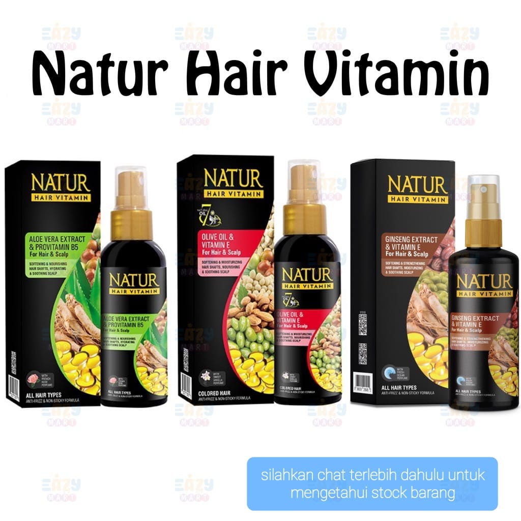 Jual NATURE / NATUR HAIR VITAMIN RAMBUT OLIVE OIL / ALOE VERA / GINSENG ...
