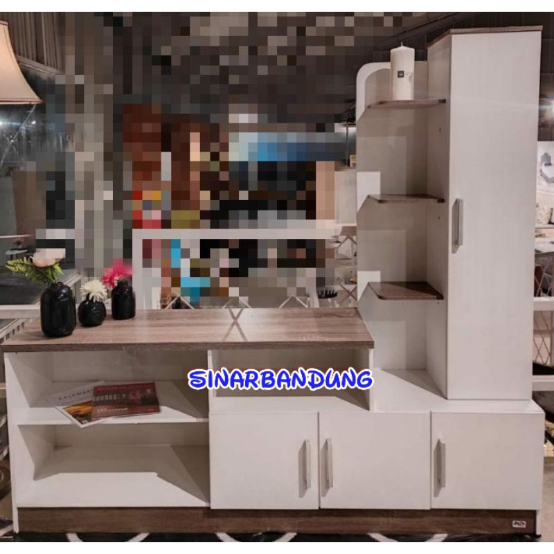 Jual RAK TV PUTIH MINIMALIS / RAK TV WALL UNIT BESAR/ RAK TV MINIMALIS ...