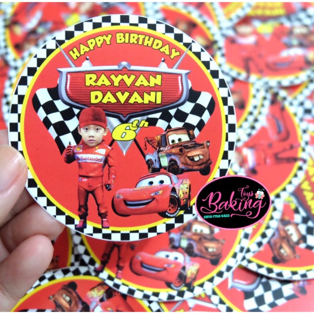 Jual Cars Sticker Pudding / Tumpeng / Hampers / Souvenir Birthday ...