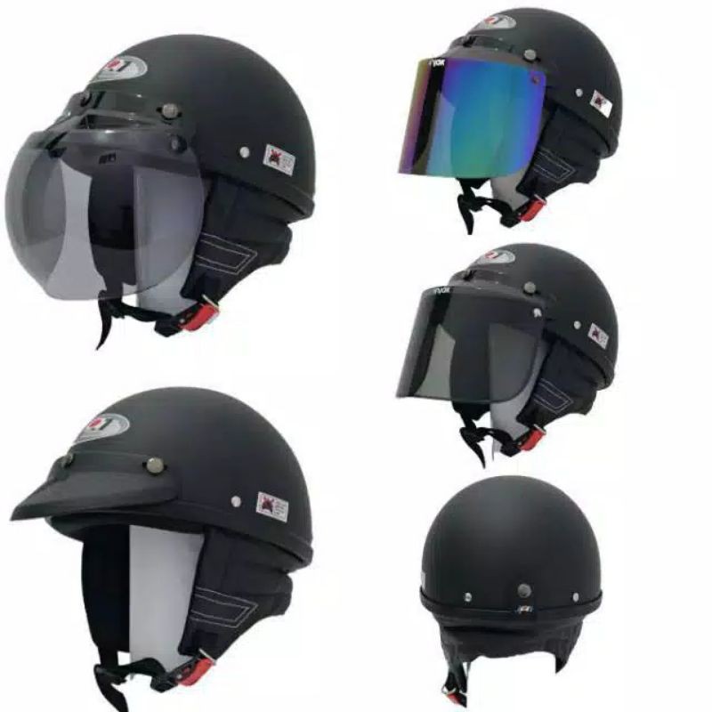 Jual Helm Chip Jpn Original Hitam Doff Plus Kaca | Shopee Indonesia