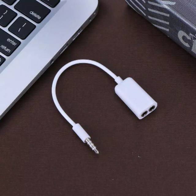Jual Kabel Audio splitter sharing headset 1 male audio to 2 female ...