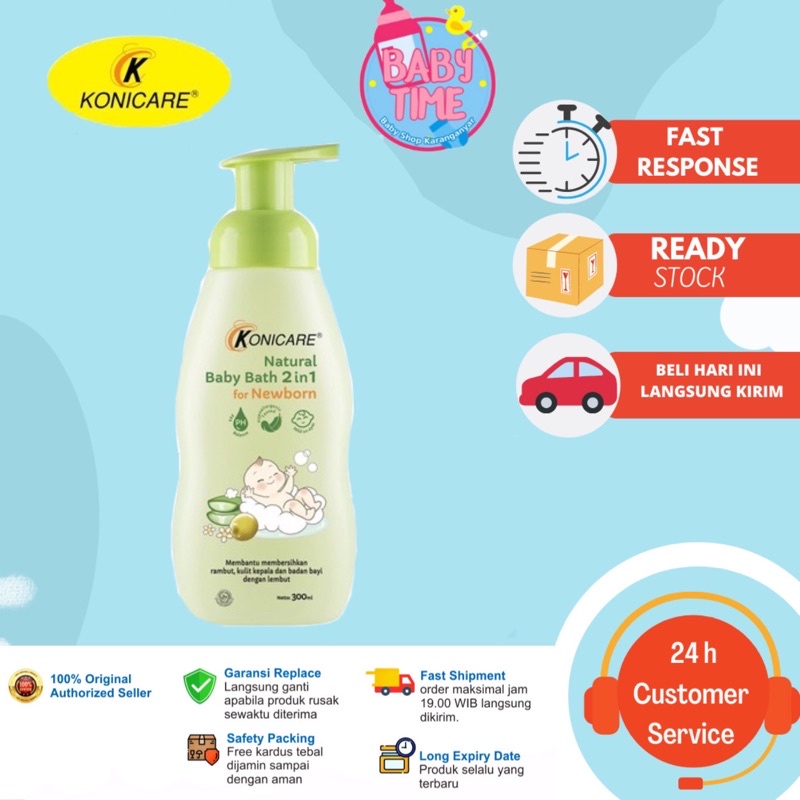 Jual Konicare Natural Baby Bath 2 in 1 for Newborn 300 ml | Shopee ...