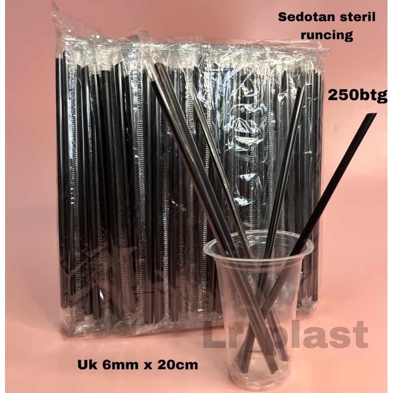 Jual SEDOTAN RUNCING 6mmx20cm / SEDOTAN BUBBLE BUNGKUS STERIL HITAM ...