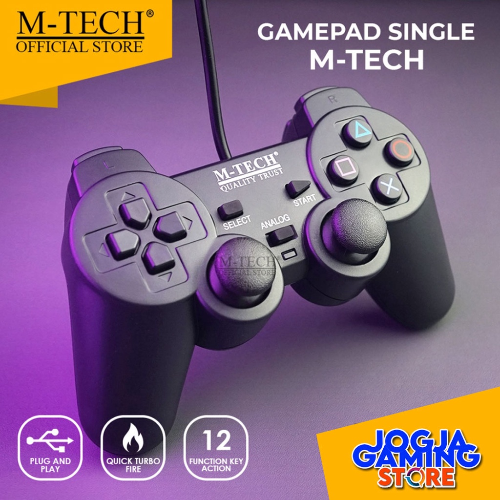 Jual GAMEPAD SINGLE MTECH HITAM MT-830S - JOYSTICK M-TECH PC LAPTOP ...