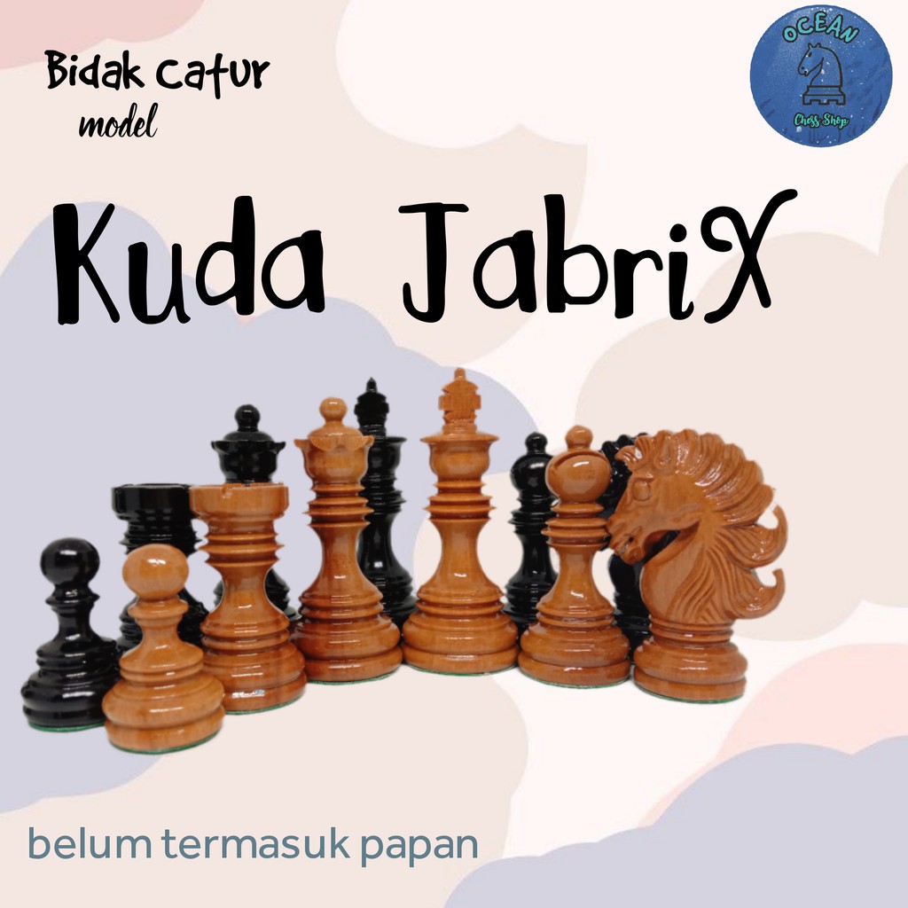 Jual Bidak Catur Kayu Sawo model kuda JabriX Premium (Standar ...