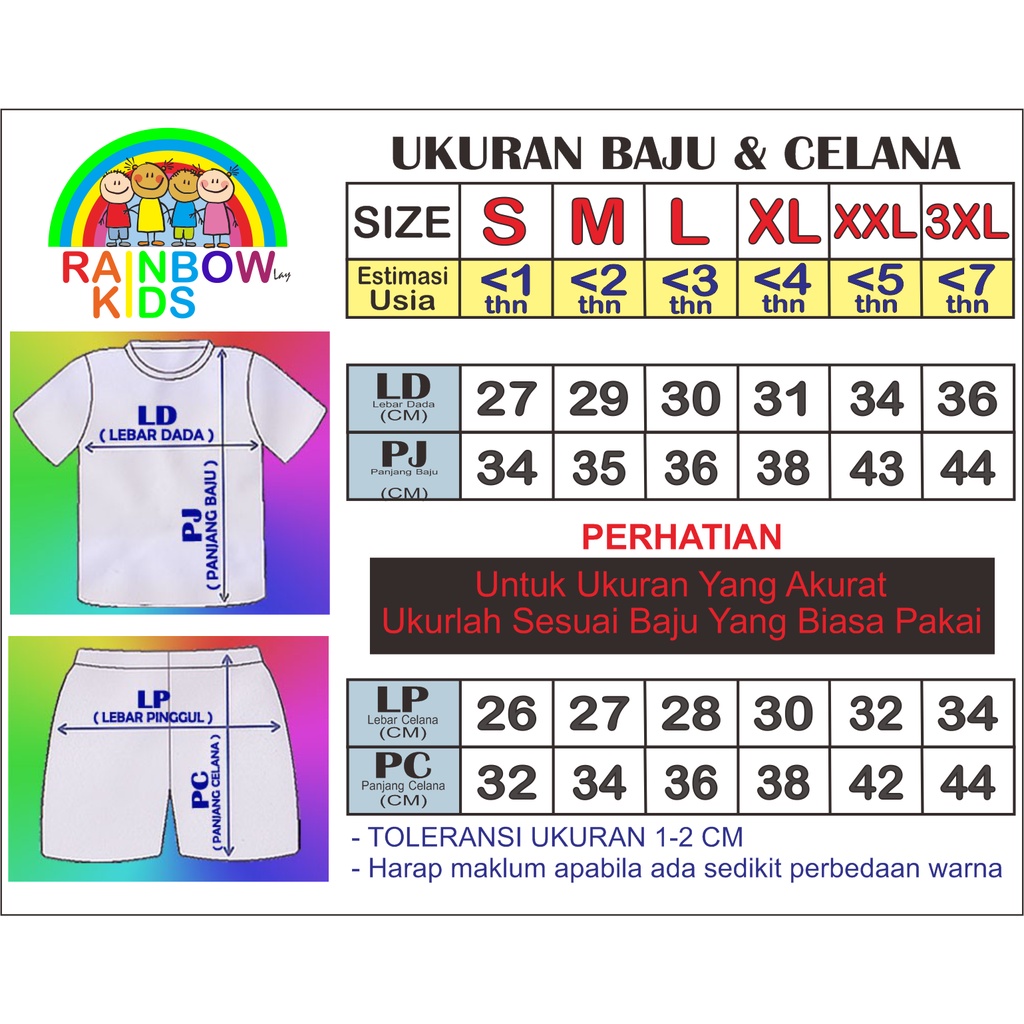 Jual RAINBOW SETELAN PENDEK / SET BAJU ANAK UNISEX COWOK/CEWEK USIA 1- 7 TAHUN WILD & FREE PDK ...