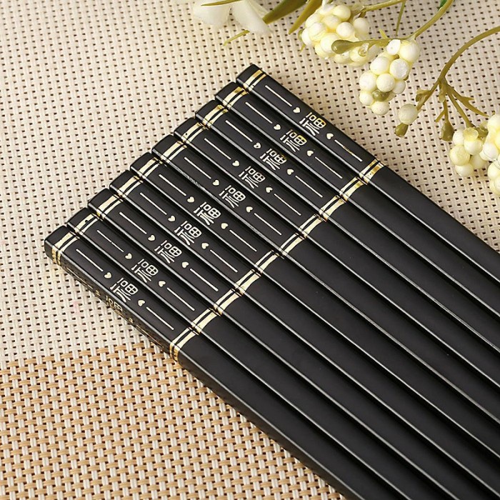 Jual Sumpit Alloy Warna Hitam Hiasan Tulisan "Fuk" (24cm) (1 Pasang ...