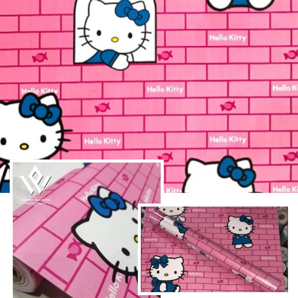 Jual Wallpaper Wallstiker Dinding Motif Helo Kity Hello Kitty Kotak Bata Mewah Elegan Minimalis ...