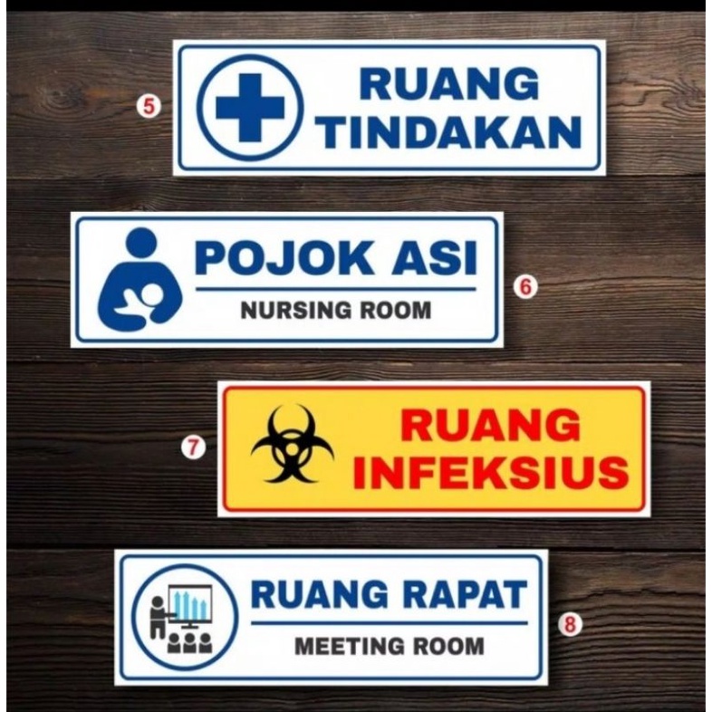 Jual stiker RUANG MEETING ROOM/RUANG TINDAKAN 7.5X23CM sign rambu k3 ...