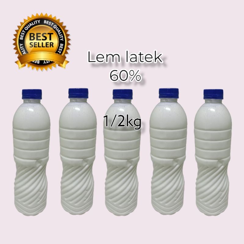 Jual lem latek cair 60% 1/2kg&lem kuning aibond | Shopee Indonesia