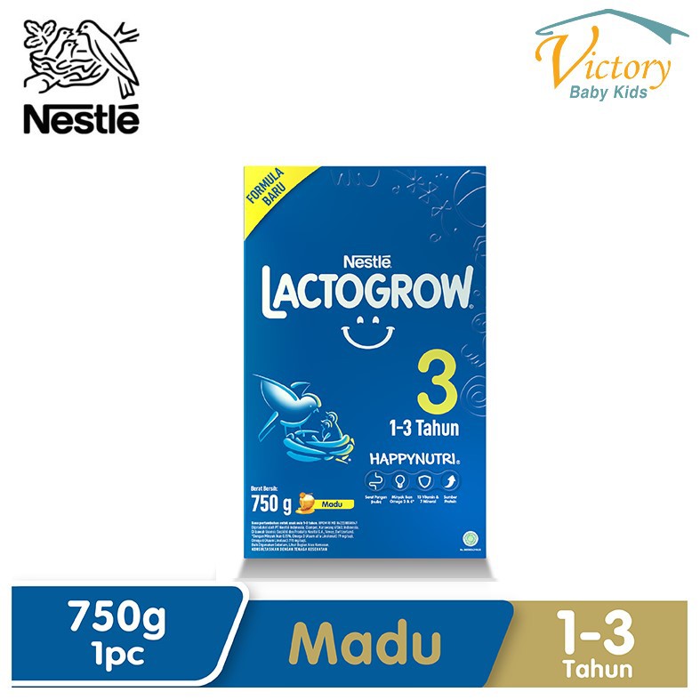 Jual Nestle Lactogrow 3 Susu Pertumbuhan Rasa Madu 1-3 Tahun Box 750 g ...