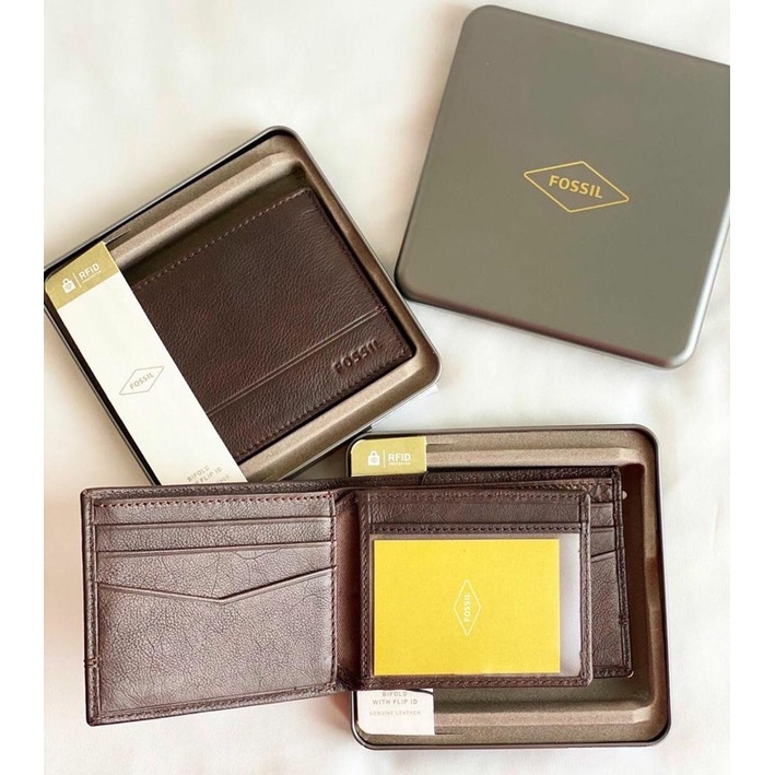 Jual Dompet Fossil Brooks Brown original | Shopee Indonesia
