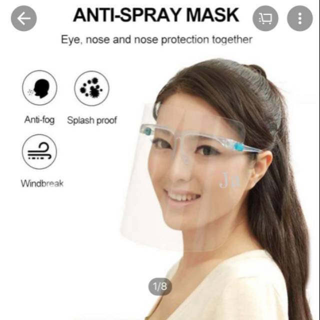 Jual APD Medis Face Shield Kacamata IMPORT High Grade READY STOCK free ...