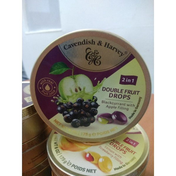Jual cavendish harvey double fruit blackcurrent with apple | Shopee ...