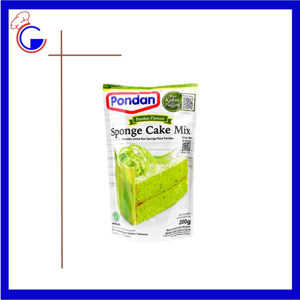 Jual Pondan Sponge Cake Mix Pandan 200Gr | Shopee Indonesia