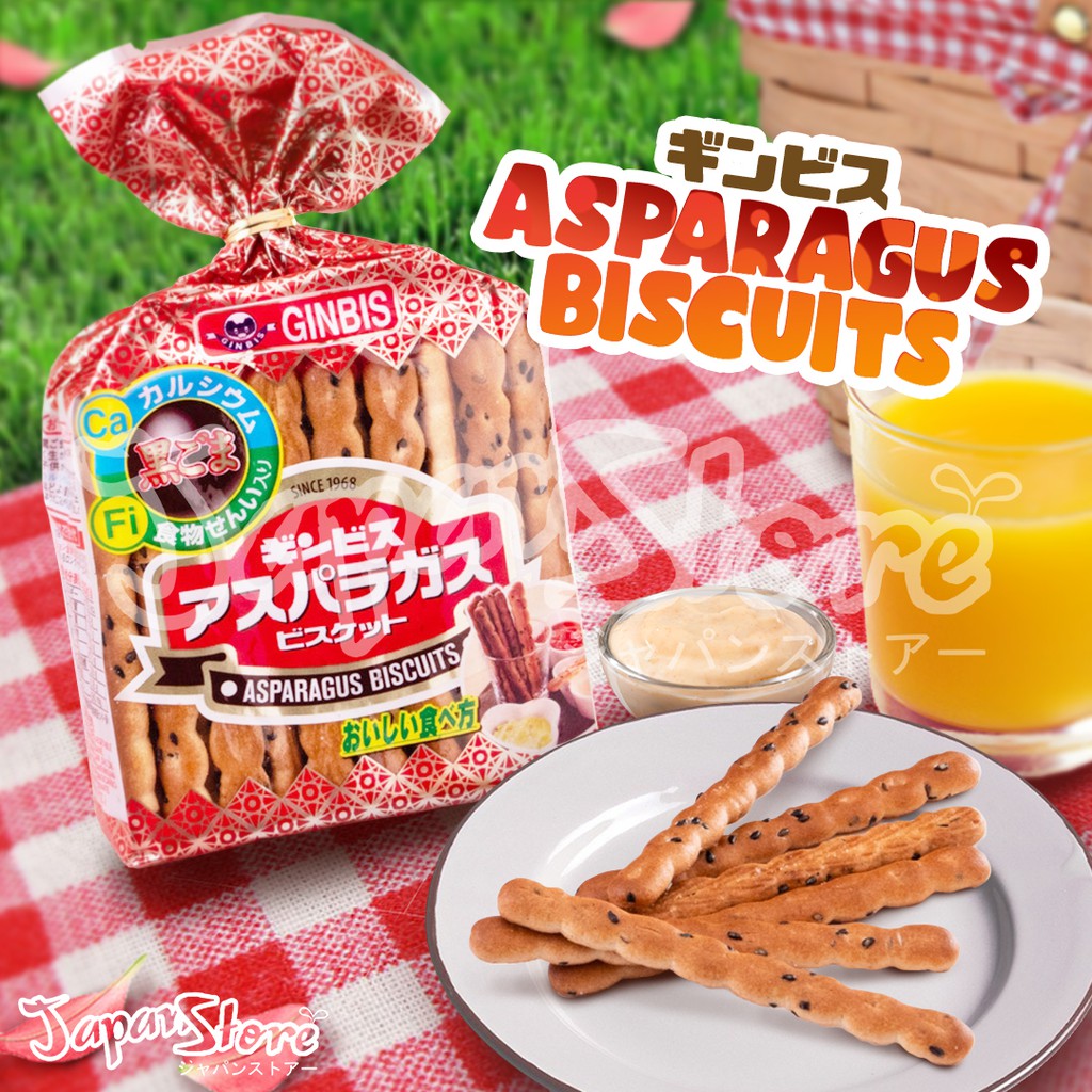 Jual Ginbis Original Asparagus Biscuit 135g [Black Sesame Biscuit ...