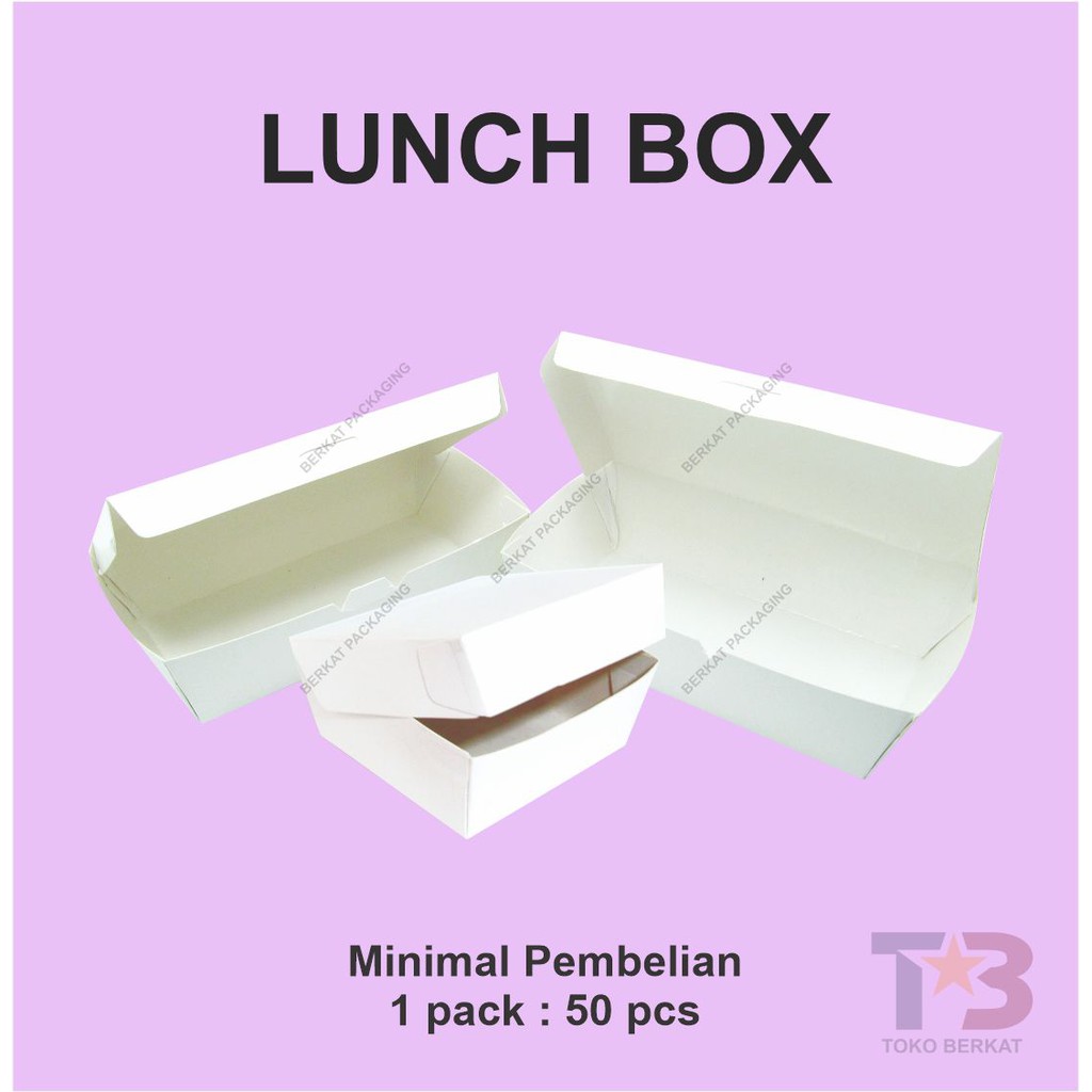Jual Paper Lunch Box Small Putih Starpack / Lunch Box S / Rice Box ...