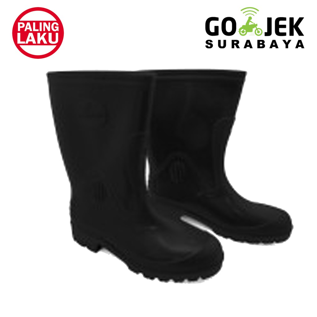 Jual Steffi Sepatu Boots Karet Hitam - Tinggi 41 cm | Shopee Indonesia