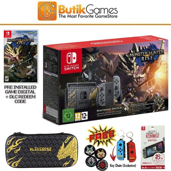 Jual Nintendo Switch Console V2 New Model Monster Hunter Rise Edition ...