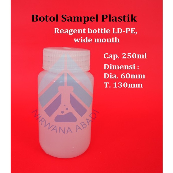Jual Botol sampel plastik PE mulut lebar 250ml | Shopee Indonesia