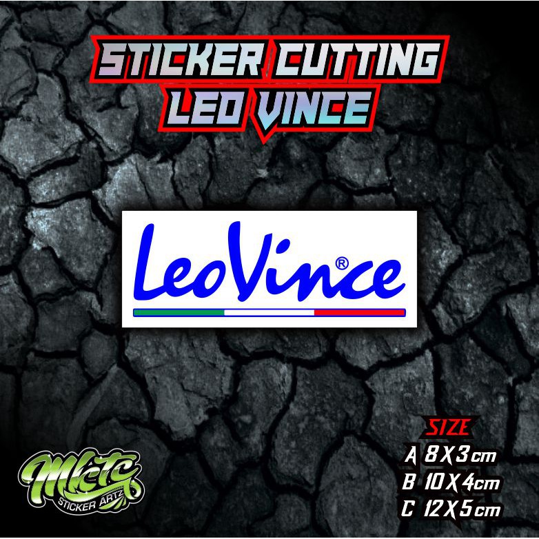 Jual Sticker Cutting LEO VINCE Ukuran 8X3CM 10X4CM 12X5CM | Shopee ...
