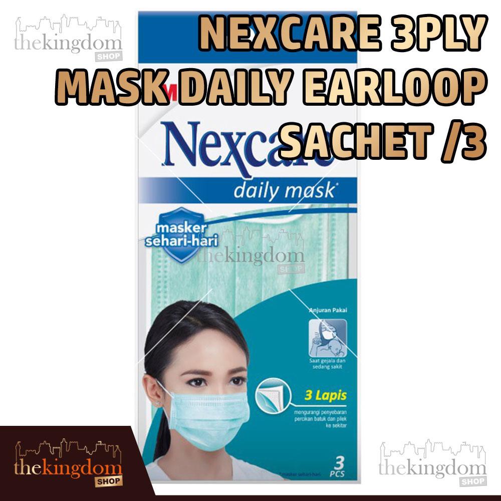 Jual Nexcare 3M Mask Carbon Daily Hijab Earloop Headloop 3 ply 4ply ...