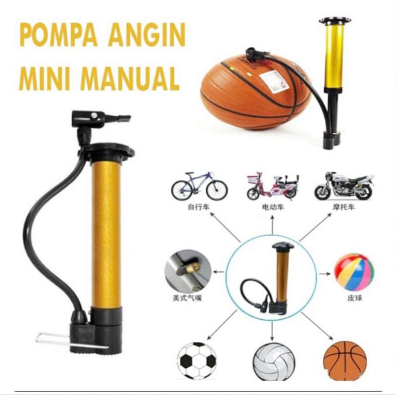 Jual POMPA ANGIN PORTABLE MINI BAN SEPEDA/BOLA/BALON/MOTOR | Shopee ...