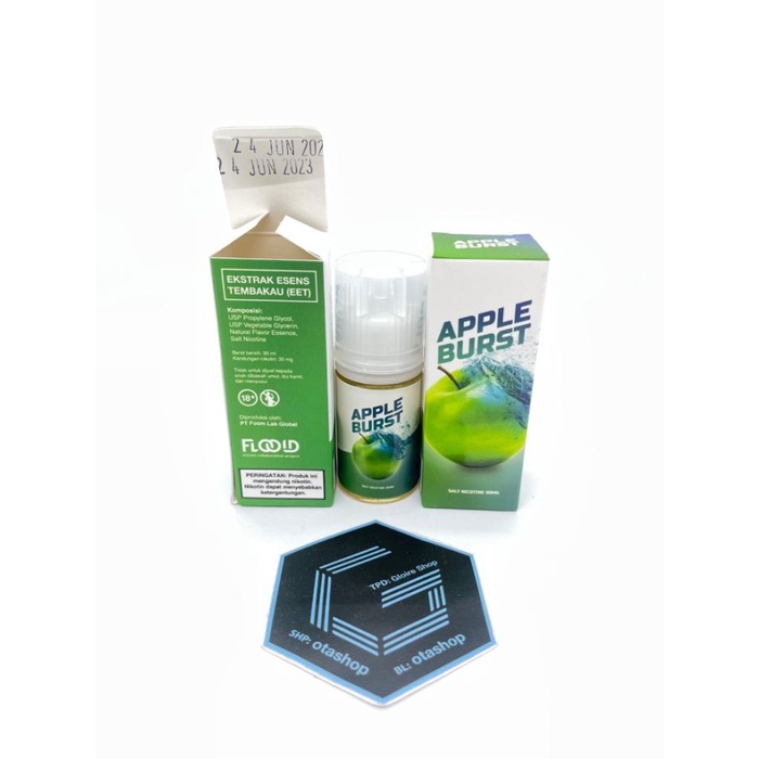 Jual Salt Nic Foom APPLE BURST by Foom Lab x B Project 30ml 30mg liquid ...