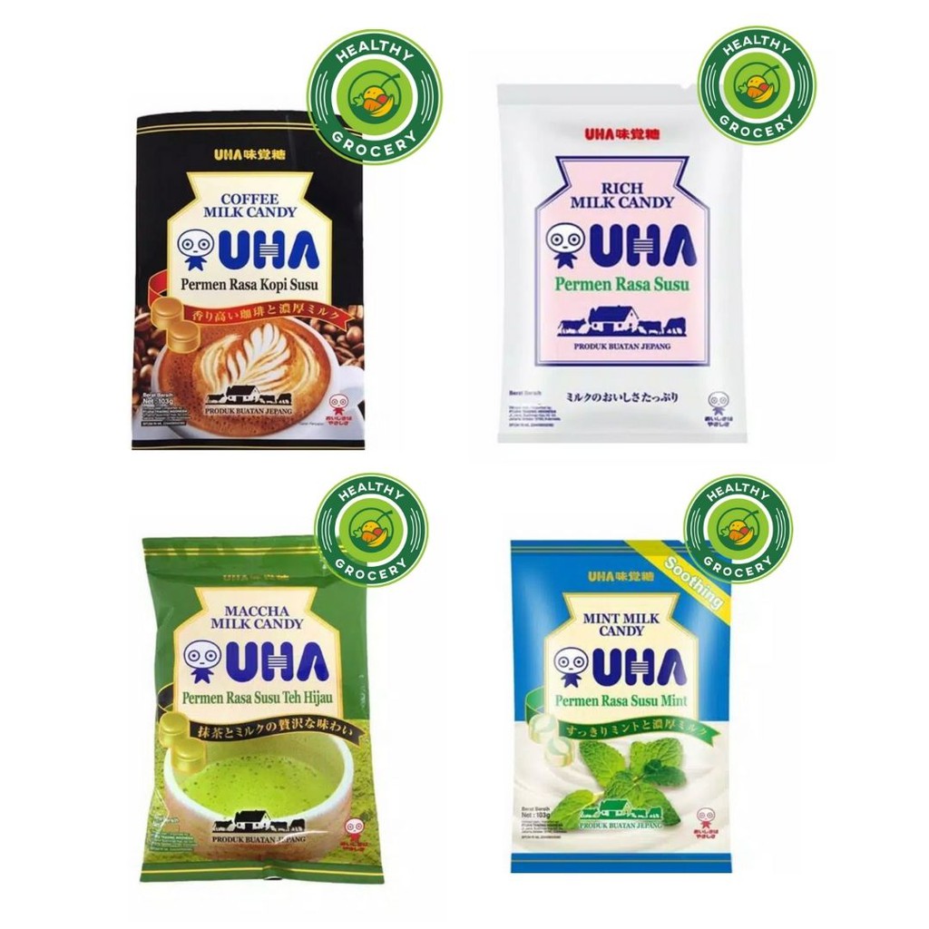 Jual Uha Milk Candy Coffee / Mint / Matcha 103gr Permen Susu Rasa ...