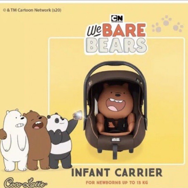 Jual Carrier Car Seat Cocolatte We Bare Bears Original WBB | Shopee ...