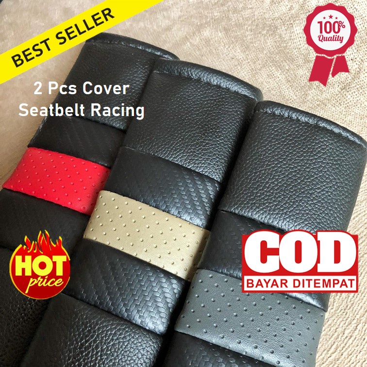 Jual Cover Sabuk Pengaman Type Racing Black Grey | Shopee Indonesia