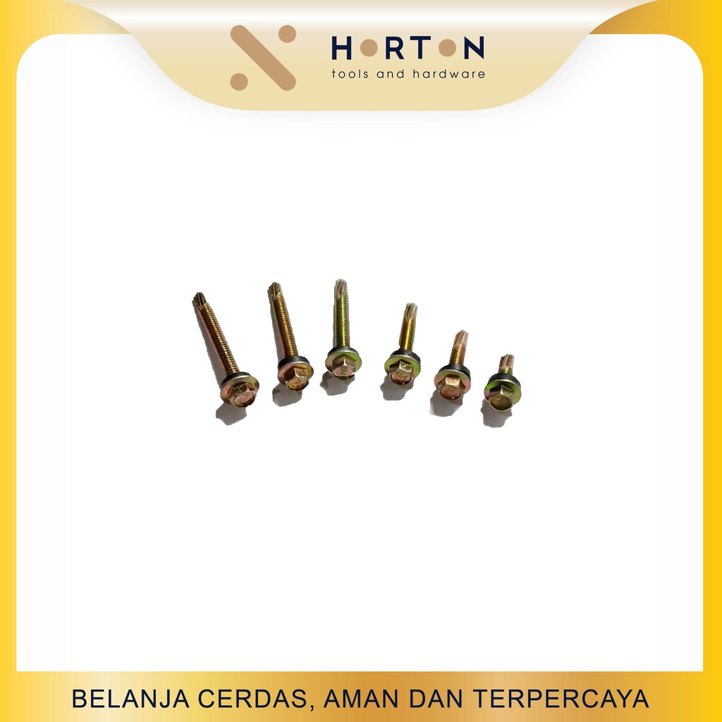 Jual Baut SPANDEK / Baut Drill / SDS KARET ( SELF DRILLING SCREW ) 12 × ...