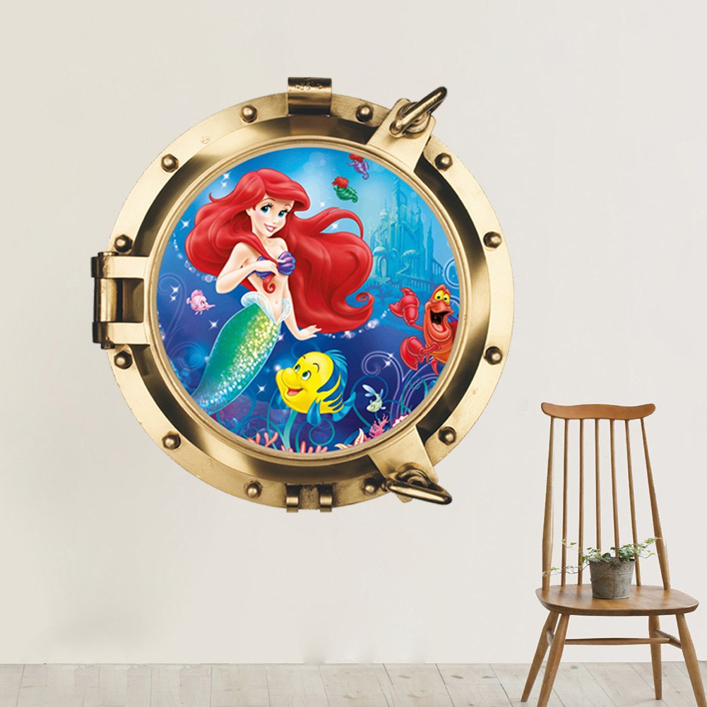 Jual [DBEST] WALLSTICKER STIKER DINDING PRINCESS ARIEL LITTLE MERMAID ...