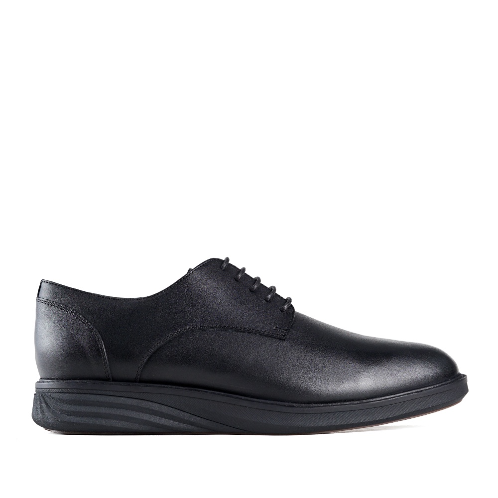 Jual Prabu - Sepatu Kulit Derby Pria Bahru Black Hitam | Shopee Indonesia