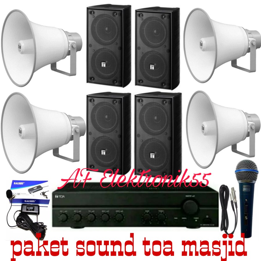 Jual Paket Sound System Toa Masjid ( 4 Horn speaker + 4 speaker ruangan) | Shopee Indonesia