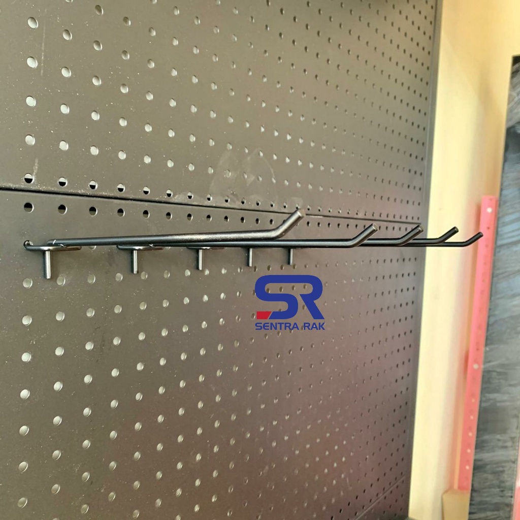 Jual Hook perforated single 20 cm dia 5 mm - hitam | Shopee Indonesia