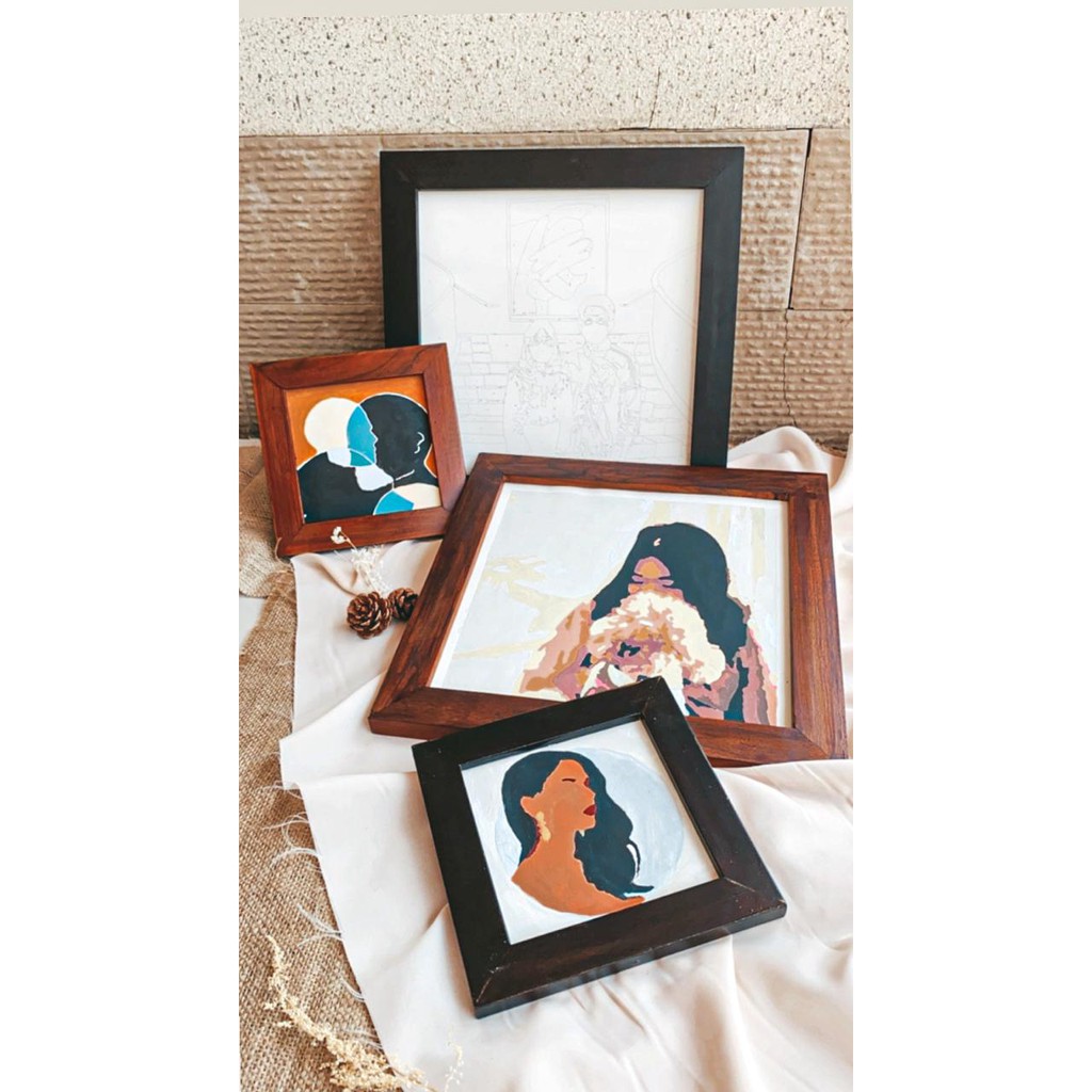 Jual Frame Kayu Jati 30x30cm | Shopee Indonesia