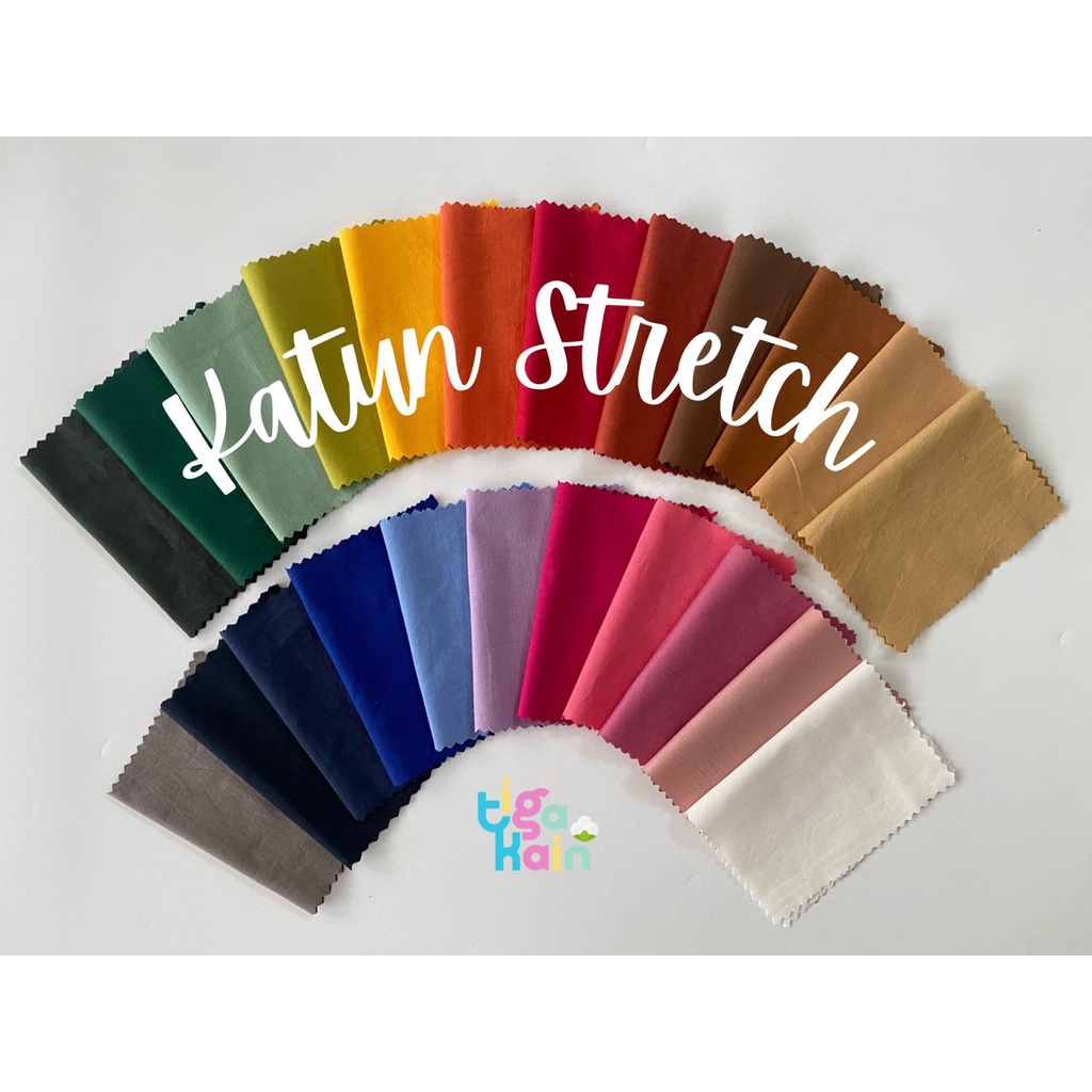 Jual 1 Meter Kain Katun Stretch Bahan Poplin Stretch | Shopee Indonesia