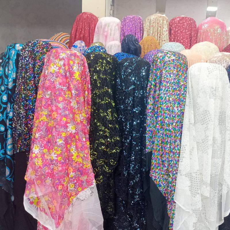 Jual TERMURAH!!! Kain/Bahan Sequeen Payet Garment | Sequin Garment ...