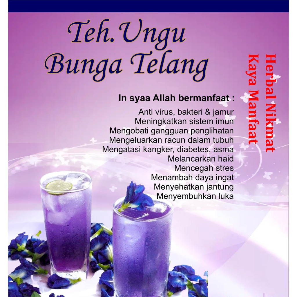 Jual TEH BUNGA TELANG | Teh Biru | Minuman Kekinian | Herbal Nikmat ...