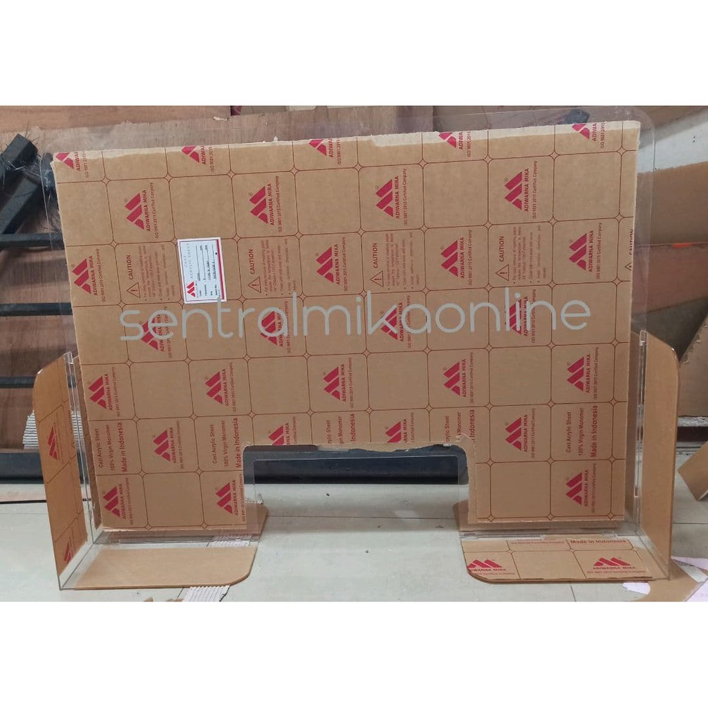 Jual divider akrilik 60 x 60 cm / Sekat Acrylic / Partisi Pembatas Meja ...