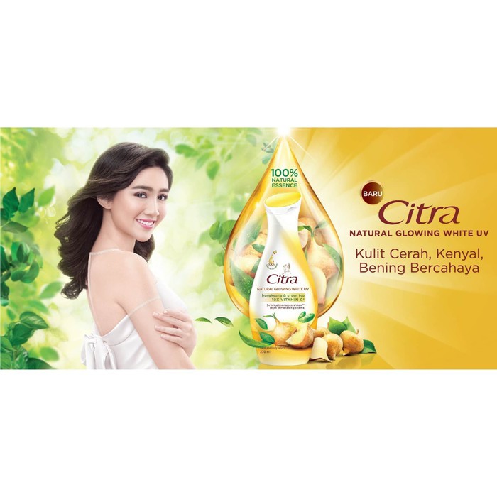 Jual Citra Hand&Body Lotion Natural Glowing White UV 230 ml | Shopee Indonesia