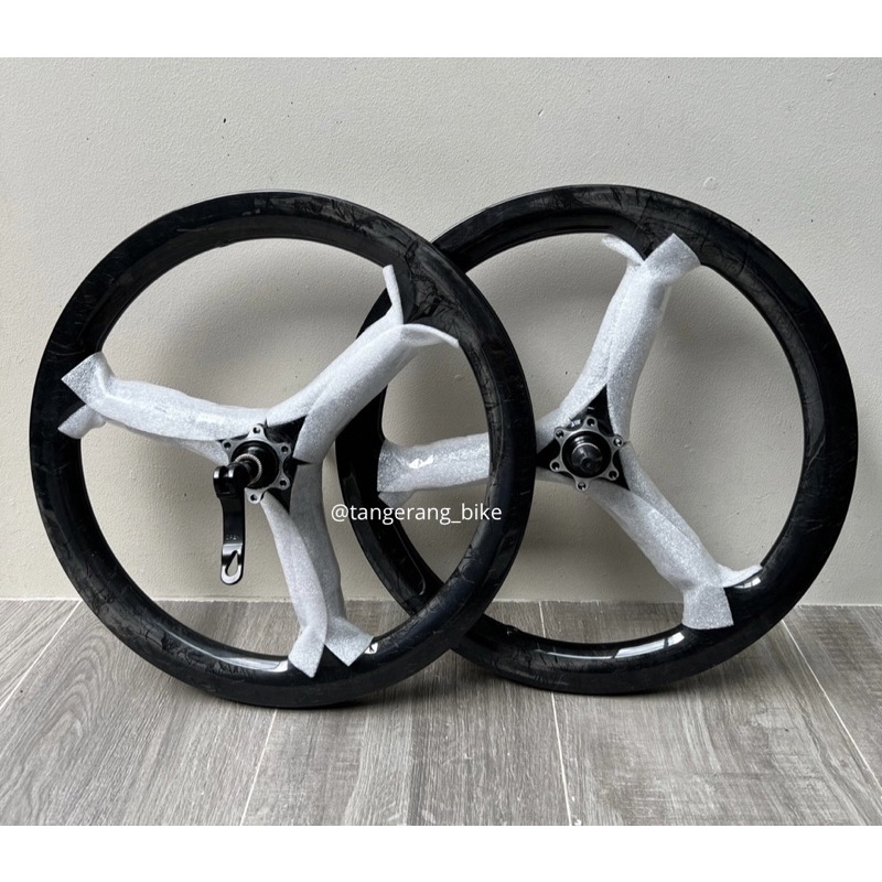 Jual Wheelset Carbon Luce 3 Spoke Disc 16 Plus | Shopee Indonesia