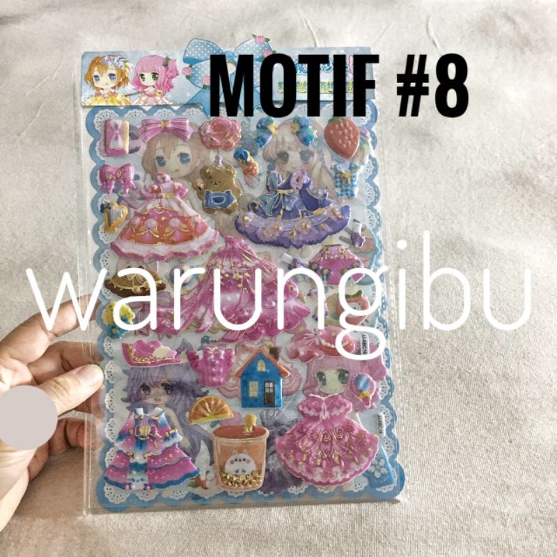 Jual Dress Up Kids Anime Sticker Gambar Tempel Timbul Stiker Boneka ...