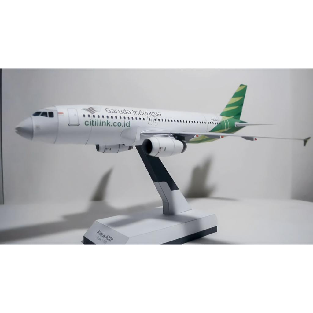 Jual 3D Papercraft Pesawat Garuda Indonesia Citilink Airbus 320 Pola ...