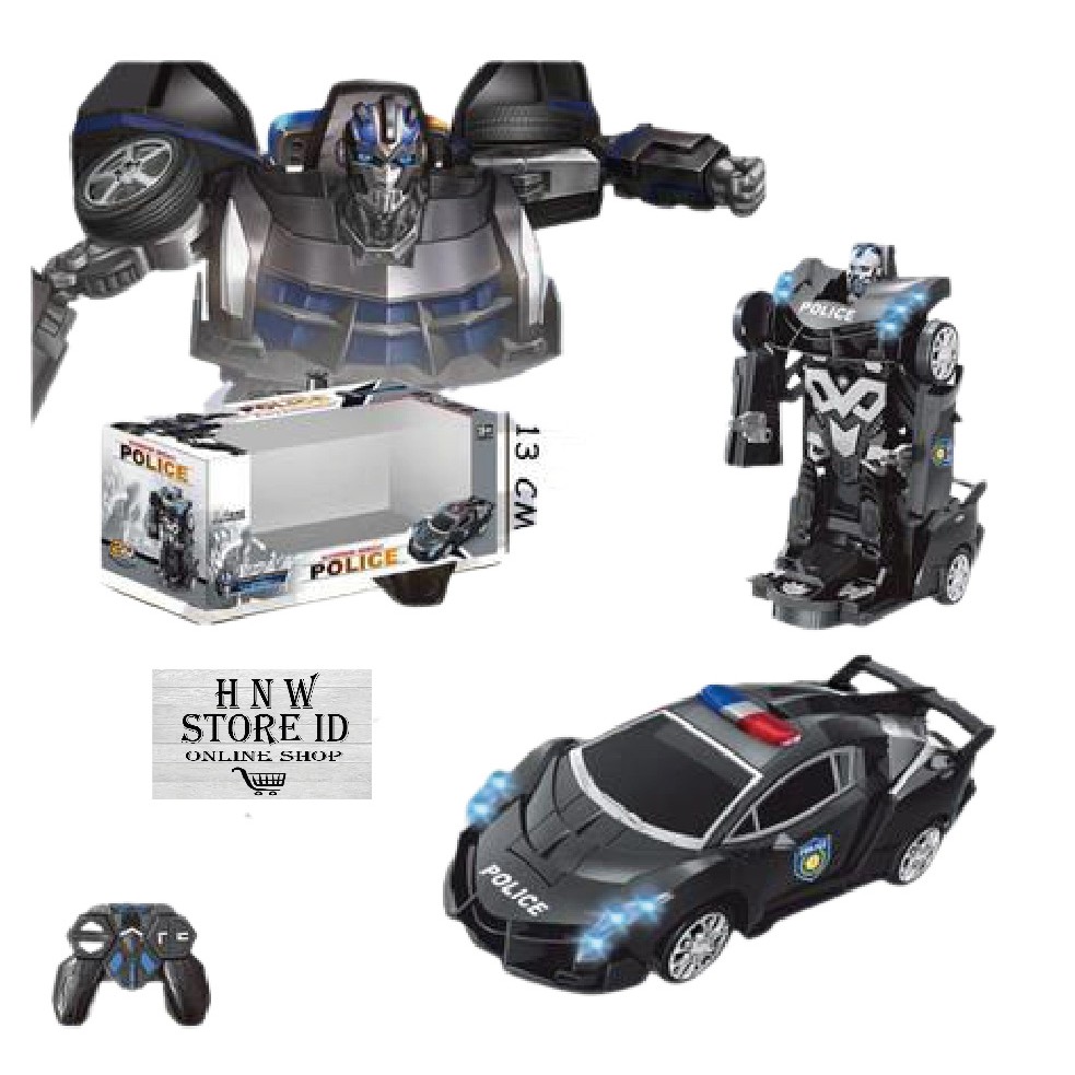 Jual MAINAN R/C MOBIL ROBOT POLISI TRANSFORMER DEFORMATION POLICE CAR ...