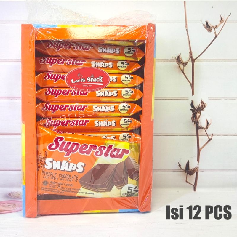 Jual Wafer Superstar Snap Biskuit Jadul 1 box isi 12x28gr | Shopee ...