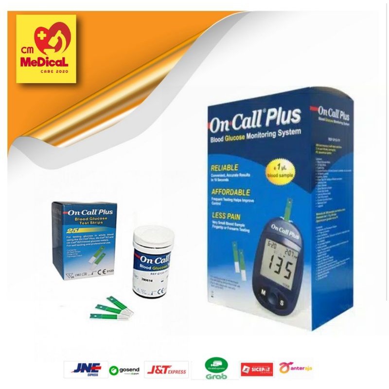 Jual Paket Alat Cek Darah One Callplus + Strip One Call plus 25 Strip ...