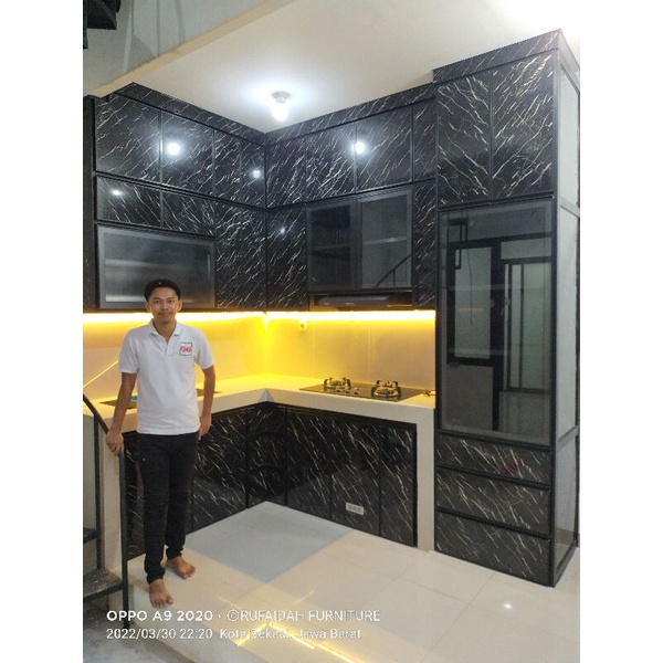 Jual Kitchen Set Minimalis Bahan Alumunium Kitchen Set Anti Rayap ...