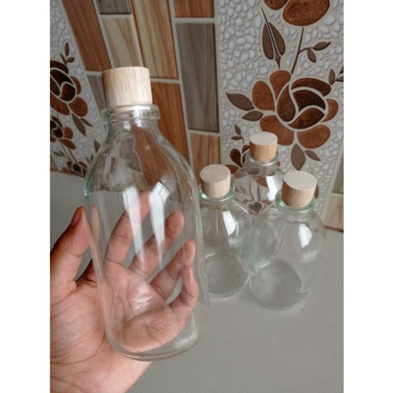 Jual BOTOL KACA asi 250ml TUTUP KAYU / BOTOL 250ML / BOTOL KACA ASI ...